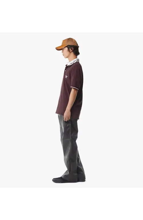 Mcm Laurel Logo Piqué Polo In Organic Cotton - Winetasting