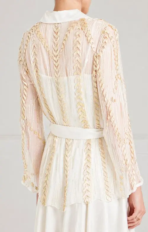 TEMPERLEY LONDON Viola Shirt - Ivory