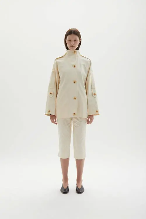 JOAEN Sara Trench Jacket - Chalk