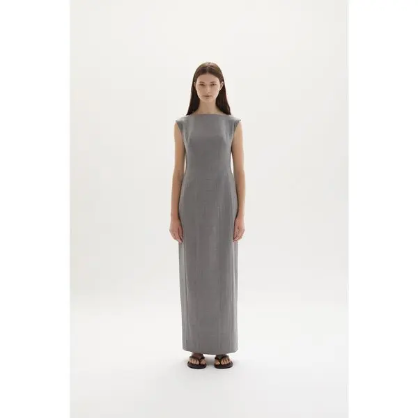JOAEN Kelli Maxi Dress In Australian Merino - Grey
