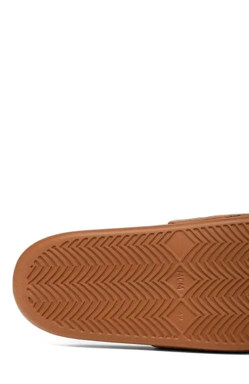 Mcm Monogram Print Rubber Slides