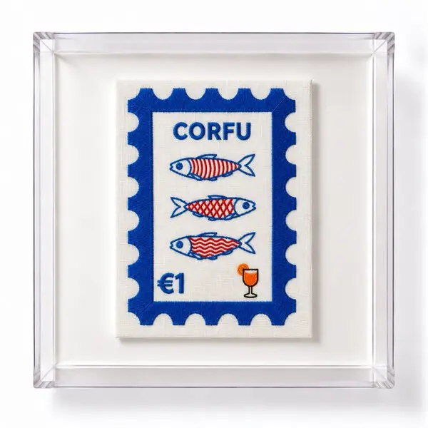 LILLY LOVES Corfu Embroidered Stamp Artwork