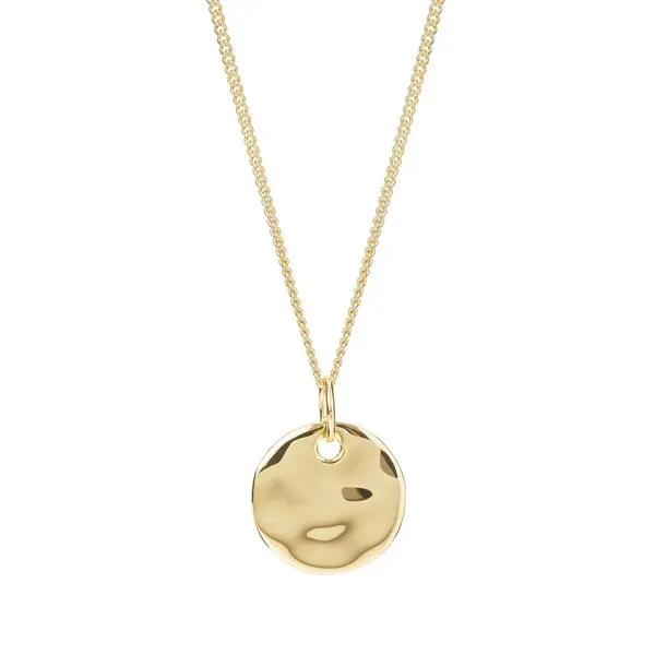 MURU Ripple Disc Necklace In Sterling - Gold