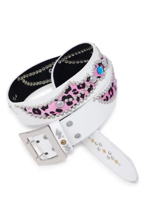 Mnml Vintage Leopard Leather Belt