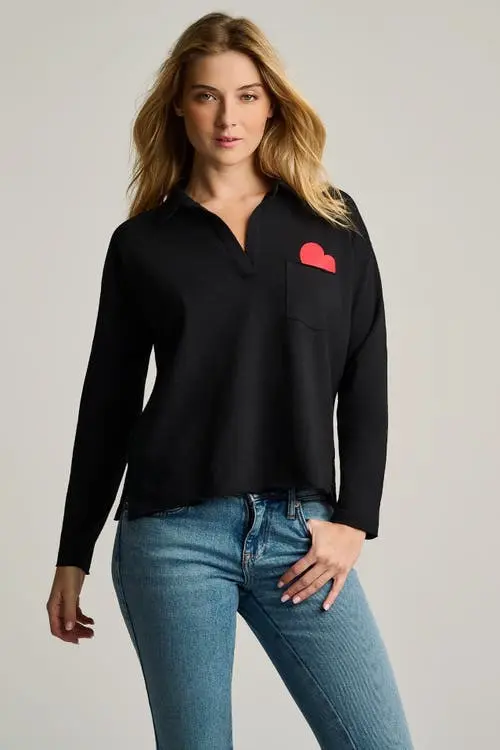 Lisa Todd Pocket Love Cotton T-shirt - Black