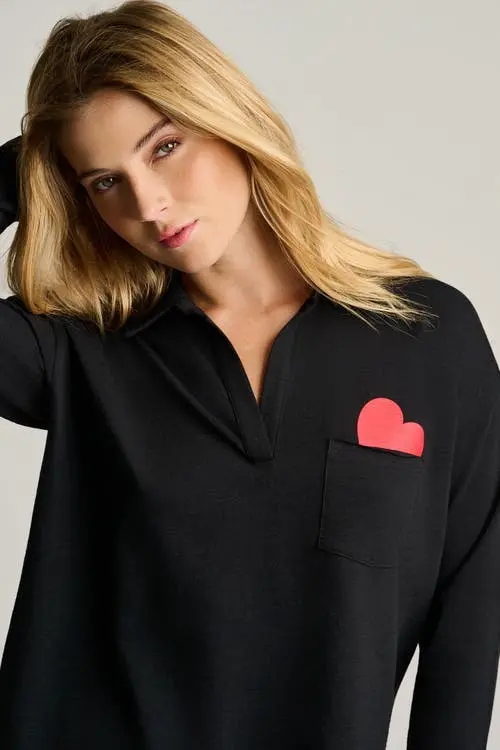 Lisa Todd Pocket Love Cotton T-shirt - Black