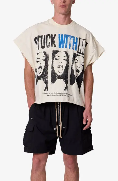 Mnml Stuck With Me Distressed Graphic Cutoff T-shirt