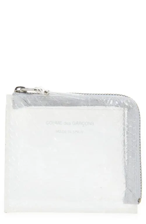 Comme Des Garçons Clear Snakeskin Embossed Zip Around Wallet