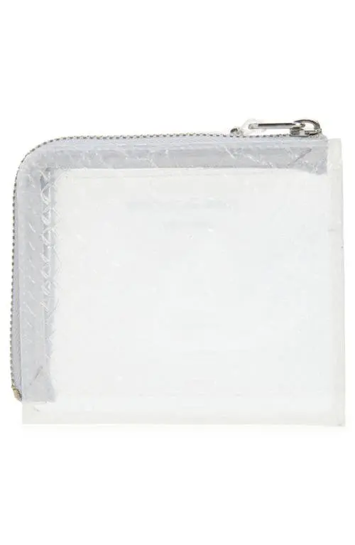Comme Des Garçons Clear Snakeskin Embossed Zip Around Wallet