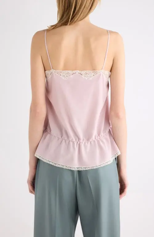 Chloé Drawstring Silk Crêpe De Chine & Lace Camisole