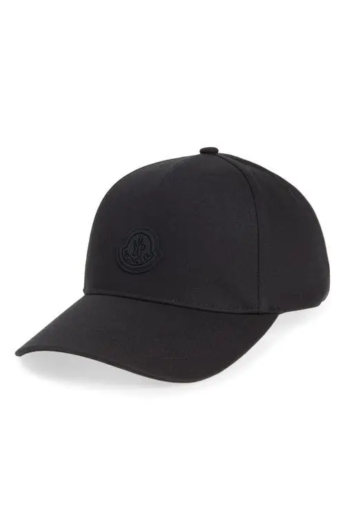 Moncler Logo Patch Baseball Cap - Black