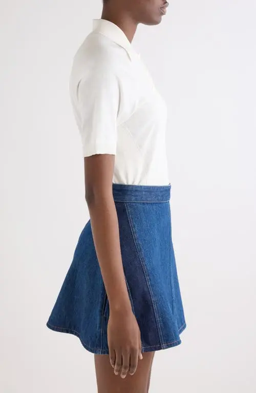 Givenchy Crop Short Sleeve Cotton & Silk Polo Sweater