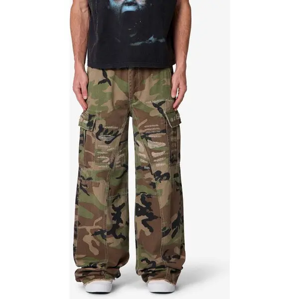 Mnml Distressed Wide Leg Cargo Pants