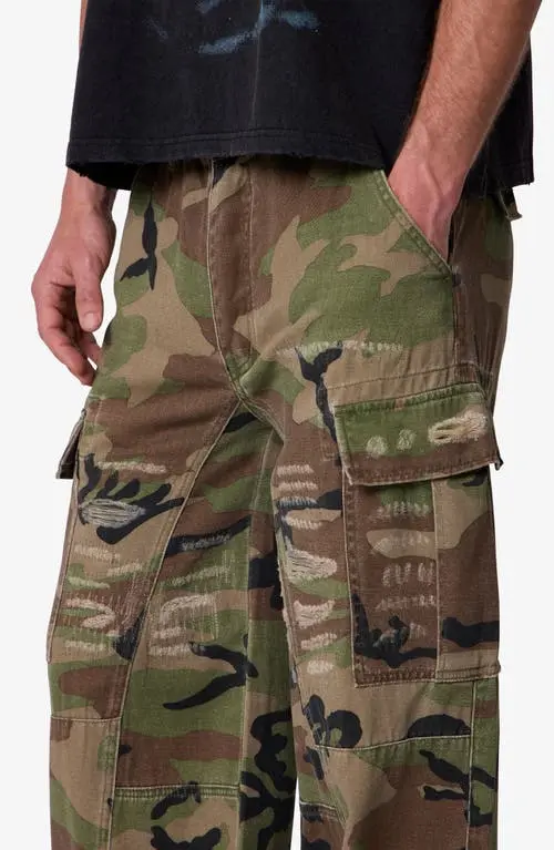 Mnml Distressed Wide Leg Cargo Pants