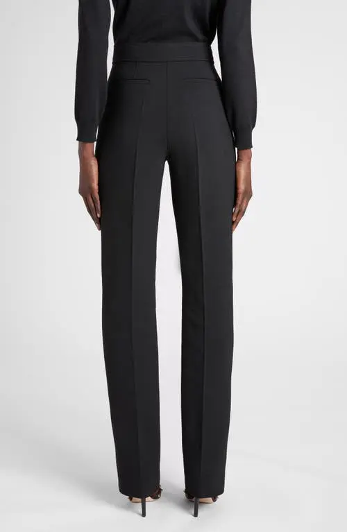 Valentino Garavani High-waist Wool Stretch Crepe Straight-leg Pants