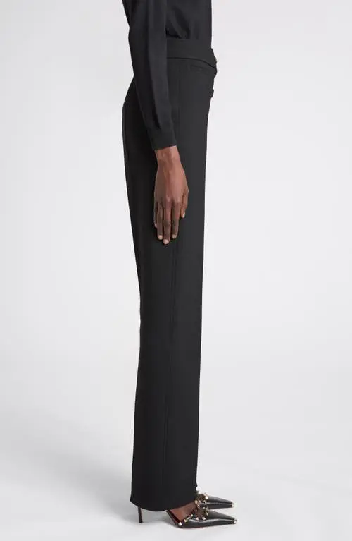 Valentino Garavani High-waist Wool Stretch Crepe Straight-leg Pants