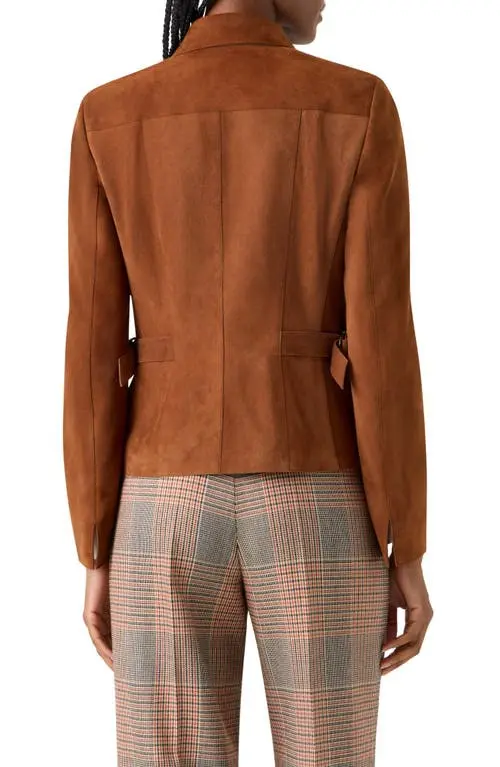 Akris Goatskin Suede Shirt Jacket