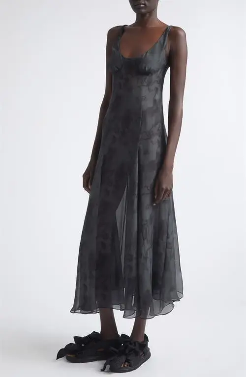Collina Strada Pamela Sheer Silk Slipdress