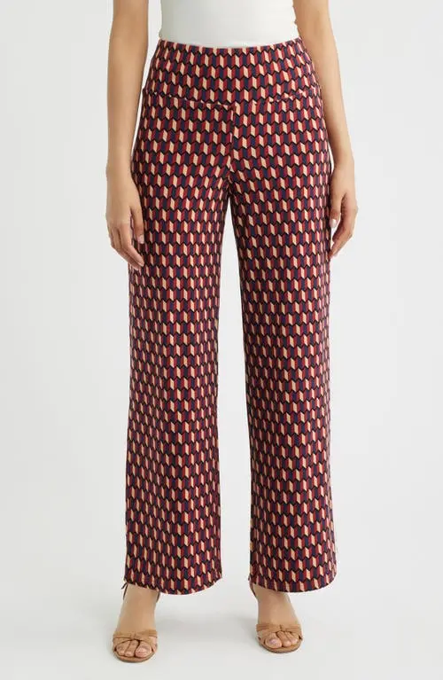 Anne Klein Geo Print Wide Leg Pants