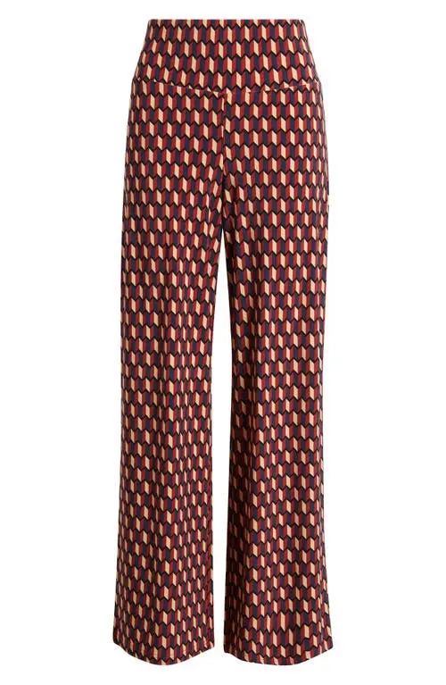 Anne Klein Geo Print Wide Leg Pants