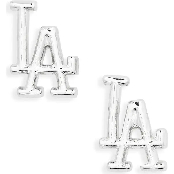 LUV AJ Los Angeles Dodgers Logo Stud Earrings