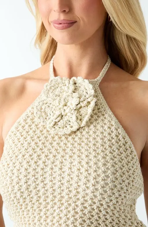 Guess Alicia Crochet Halter Top