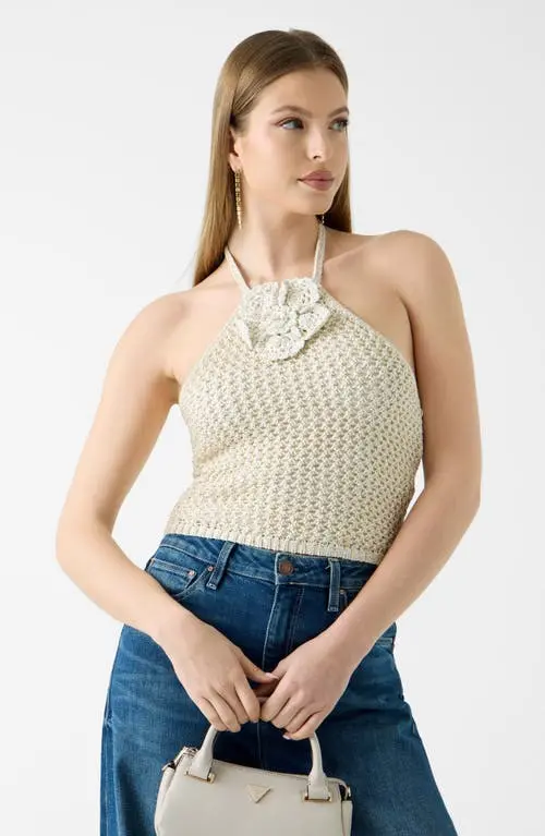 Guess Alicia Crochet Halter Top