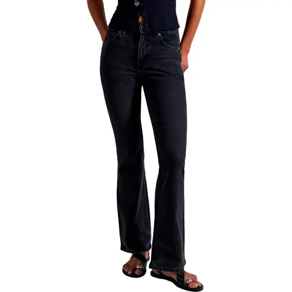 Free People Double Knot High Waist Straight Leg Jeans