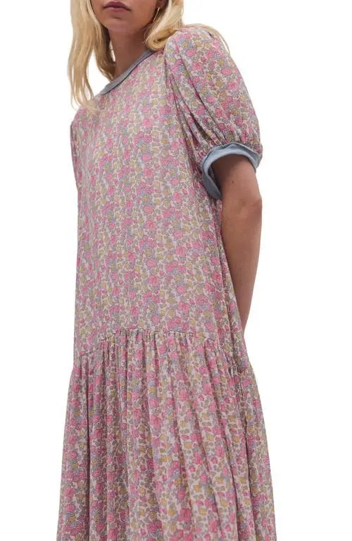Free People Courtside Crush Floral Maxi Dress - Blush Combo