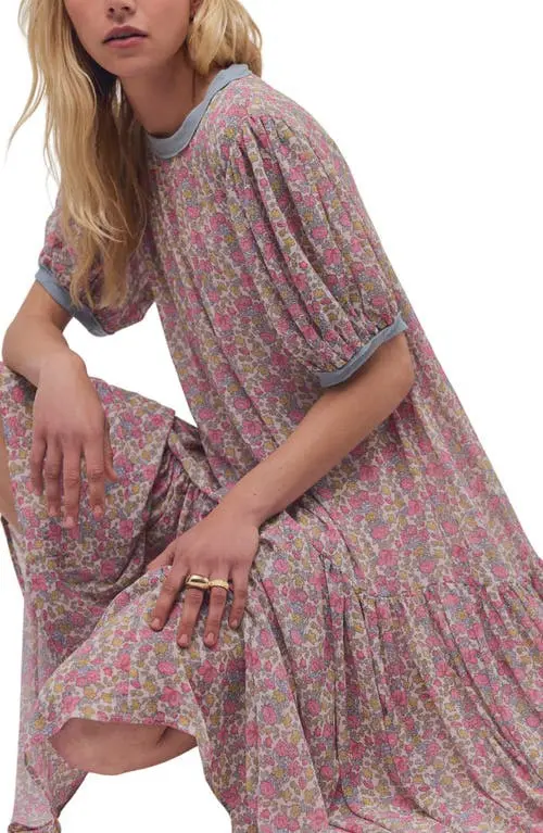 Free People Courtside Crush Floral Maxi Dress - Blush Combo