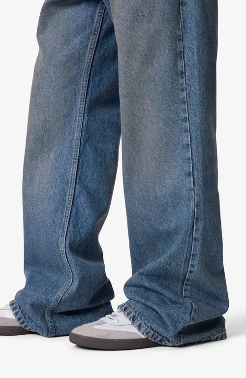 Mnml Mule Pocket Kick Flare Jeans - Washed Blue