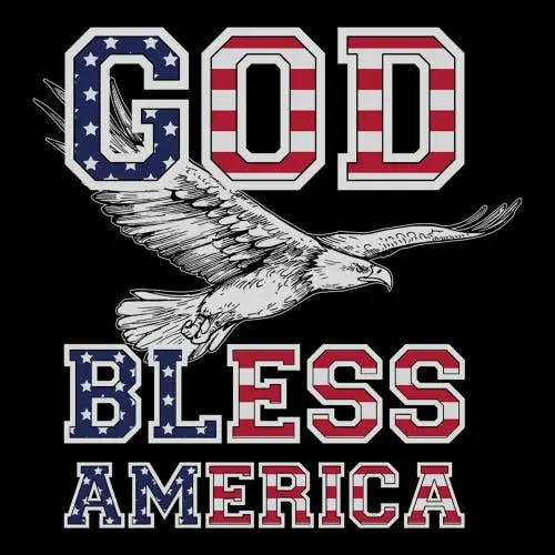 LOST GODS God Bless America Short Sleeve Graphic T-shirt