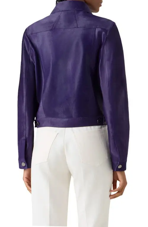 Akris Hilbert Suede Trucker Jacket