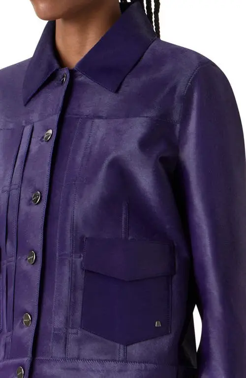 Akris Hilbert Suede Trucker Jacket