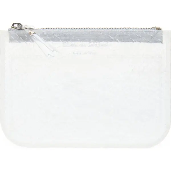 Comme Des Garçons Small Snakeskin Embossed Zip Pouch