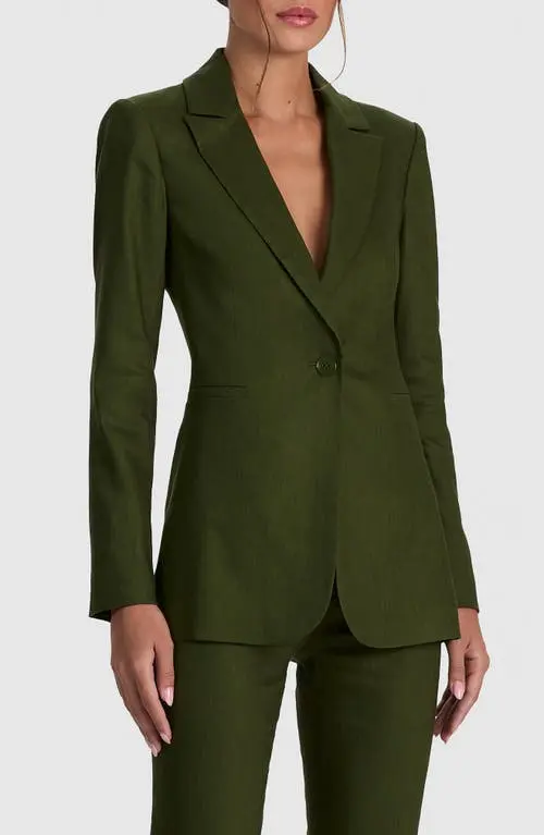 Alice + Olivia Breann Long Fitted Blazer