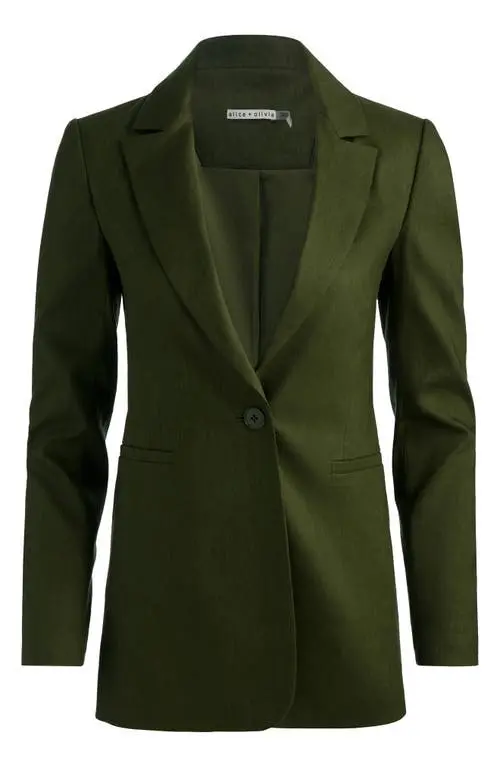 Alice + Olivia Breann Long Fitted Blazer