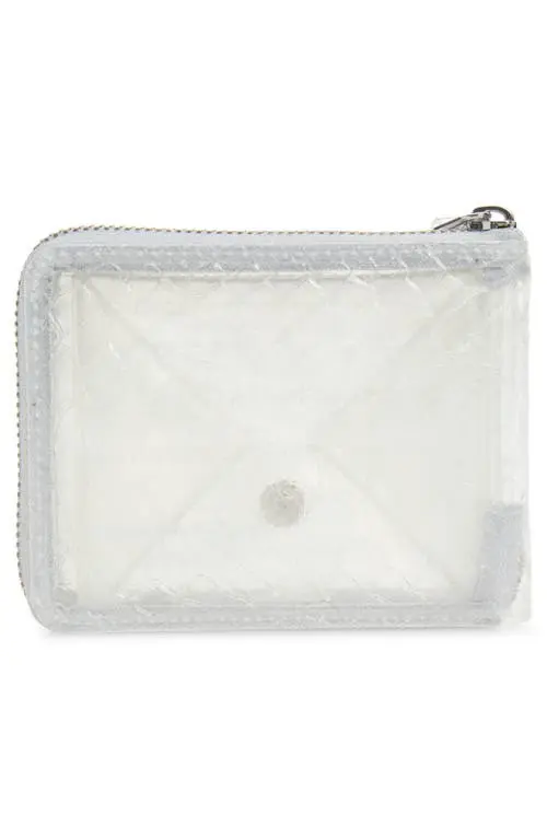Comme Des Garçons Clear Snakeskin Embossed Square Zip Around Wallet
