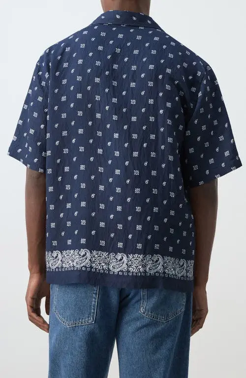 Mango Paisley Bandana Print Camp Shirt