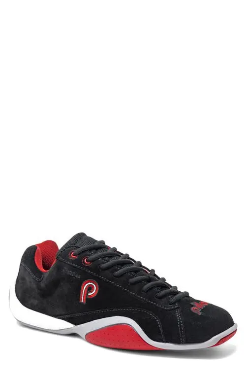 PILOTI Prototipo Suede Driving Sneakers - Black/red/grey