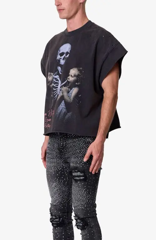 Mnml Dream Distressed Graphic Cutoff T-shirt