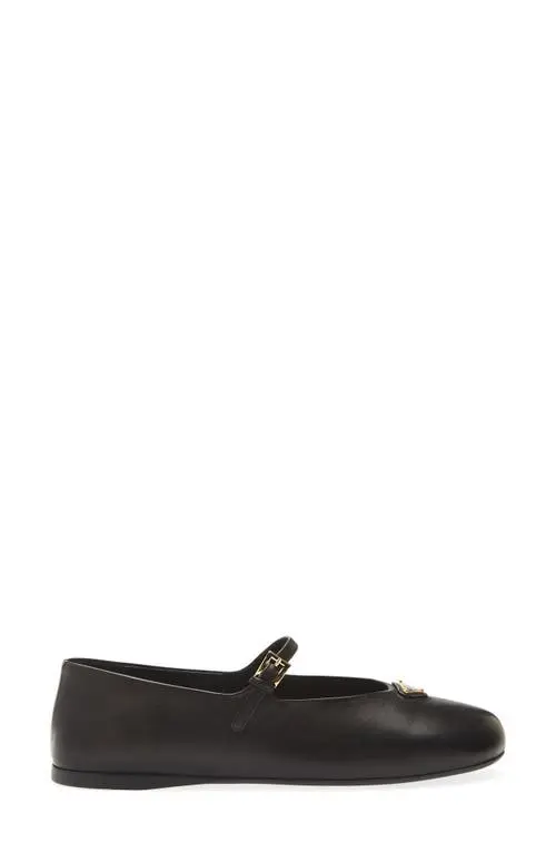 Prada Logo Mary Jane Flat