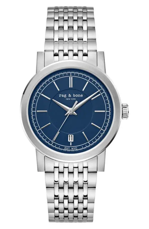 Rag & Bone Reign Bracelet Watch - Silver-tone/blue