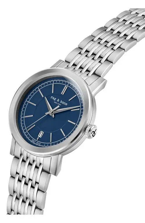 Rag & Bone Reign Bracelet Watch - Silver-tone/blue