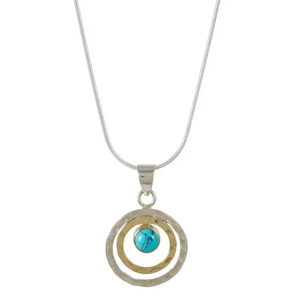 CHARLOTTE'S WEB JEWELLERY Green / Silver Infinity Universe Silver Pendant Necklace Turquoise