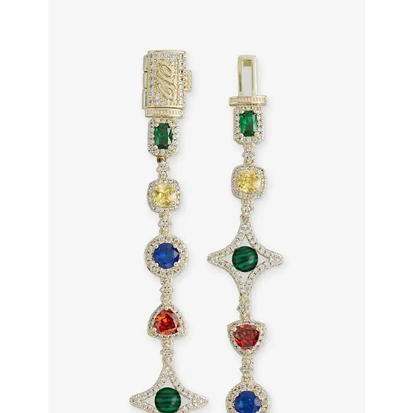 GLD 17mm Colored Gemstone 18ct -plated Chain