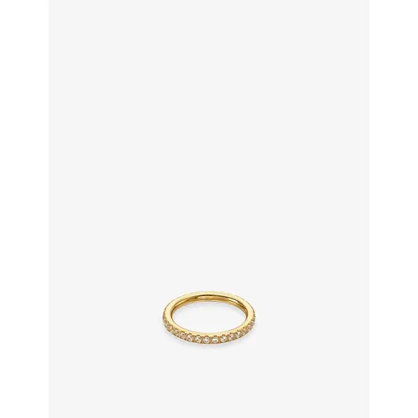INDIGO LUNE Eterna 18ct Plated Stainless Steel Ring - Gold