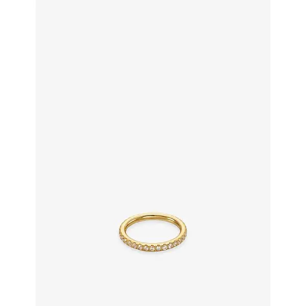 INDIGO LUNE Eterna 18ct Plated Stainless Steel Ring