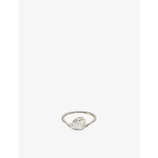 INDIGO LUNE Pia Platinum Plated Stainless-steel Ring - Silver