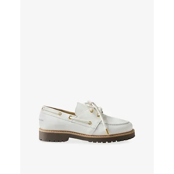 Claudie Pierlot Leather Boat Shoes